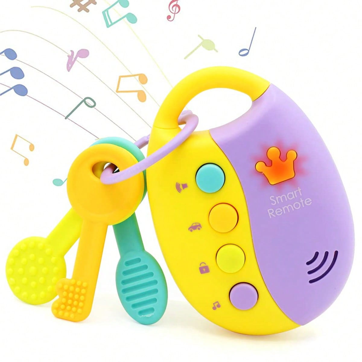 Baby Music Smart Remote Control Key Toy With Light & Sound, Car Shaped ...