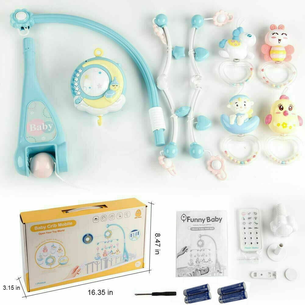 Baby Musical Bed Bell Kid Crib Musical Mobile Cot Music Box Gift Baby ...