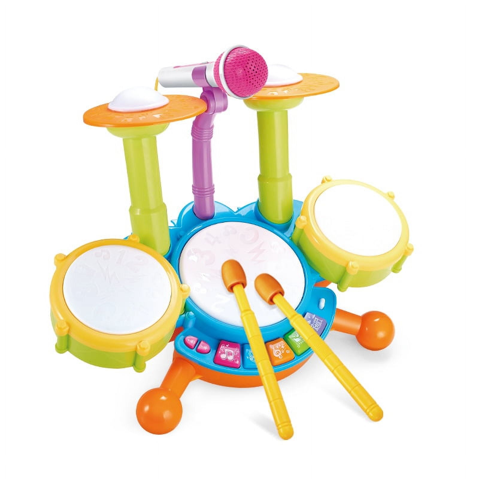 Kids Drum Set for Toddlers 1-3, Musical Instruments Toddlers Drum Toys ...