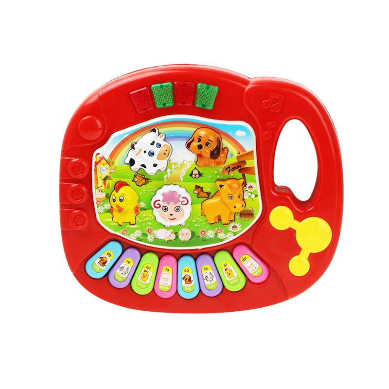 Kids Cartoon Piano Keyboard Game with Animal Sounds Flashing Light ...