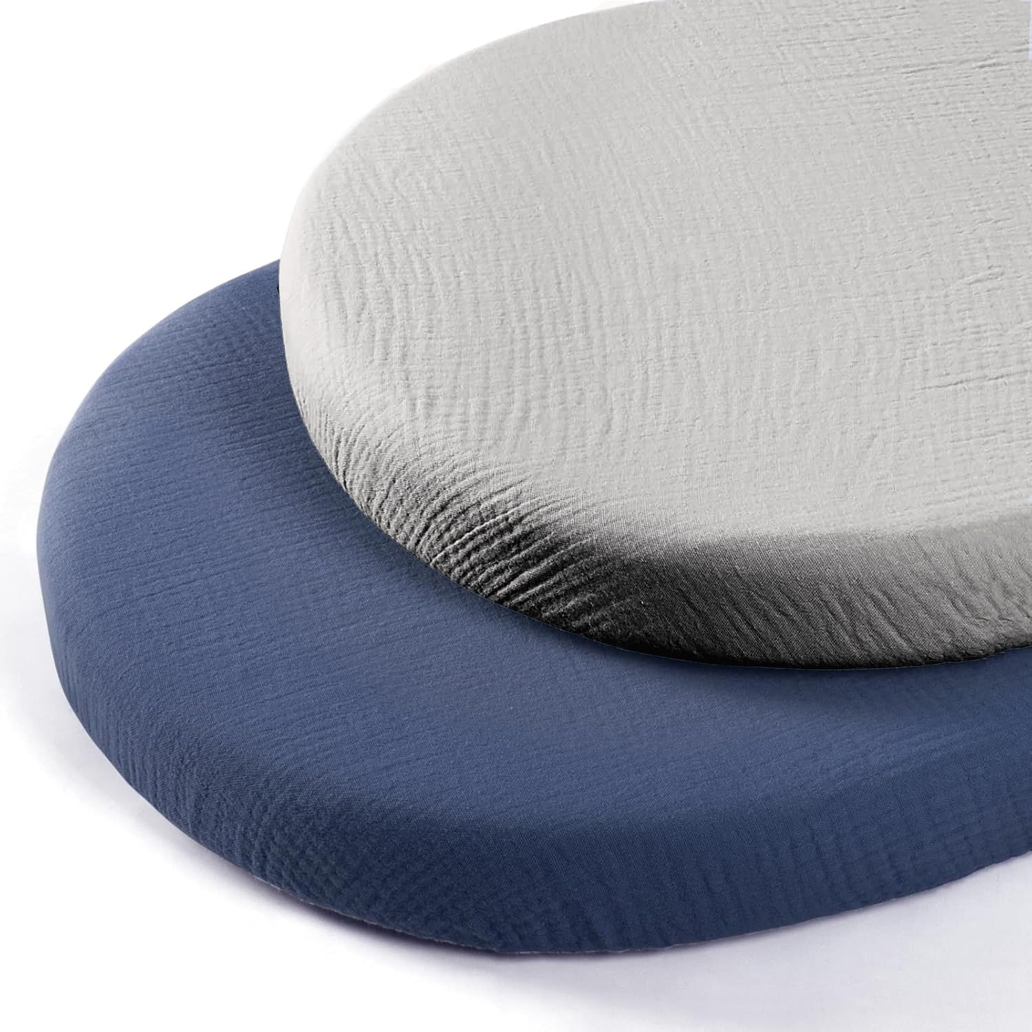 Baby Muslin Bassinet Sheets 2 Pack,Breathable Cozy Fitted Mattress ...