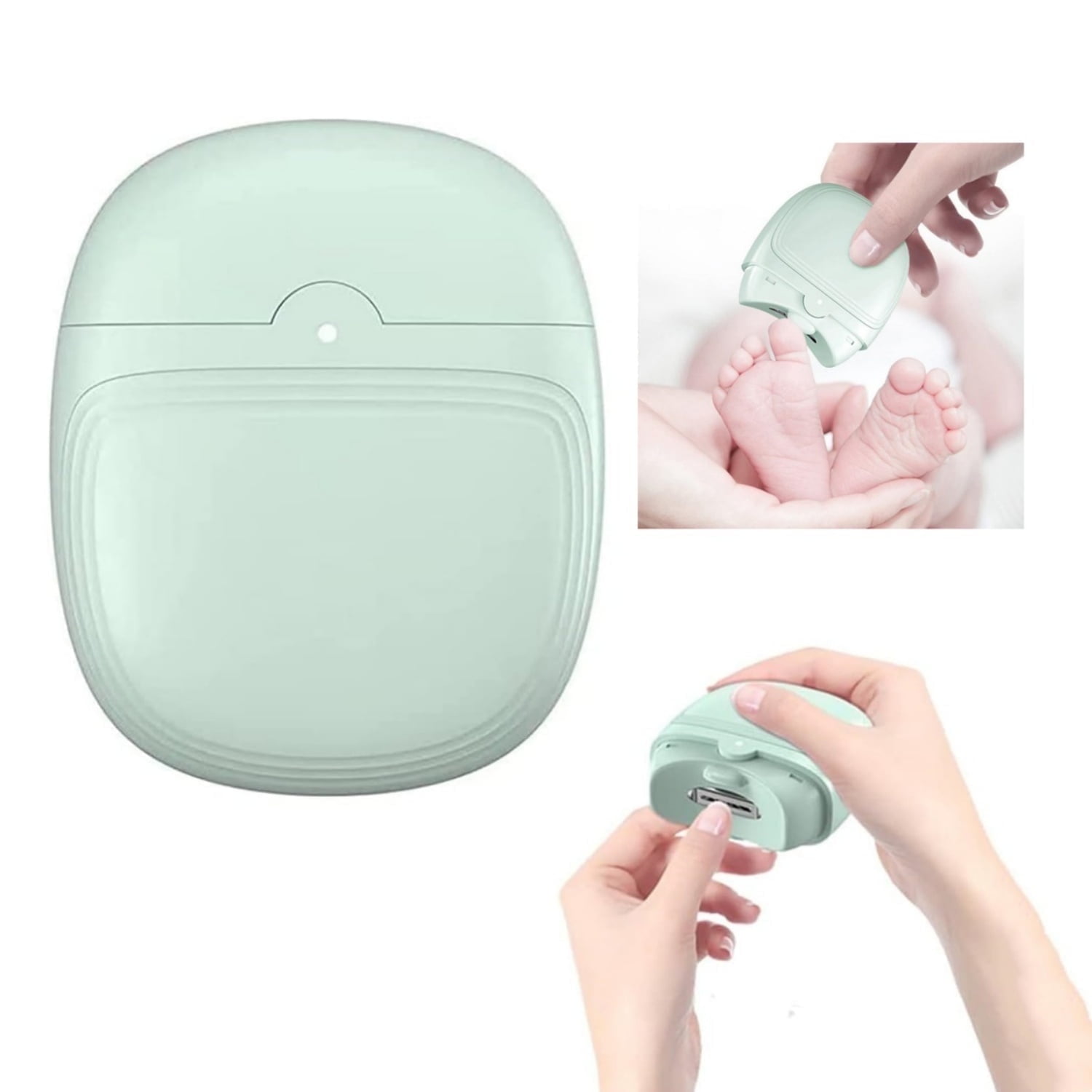 JADEMALL Electric Nail Clippers with Light, 1-Piece Automatic ...