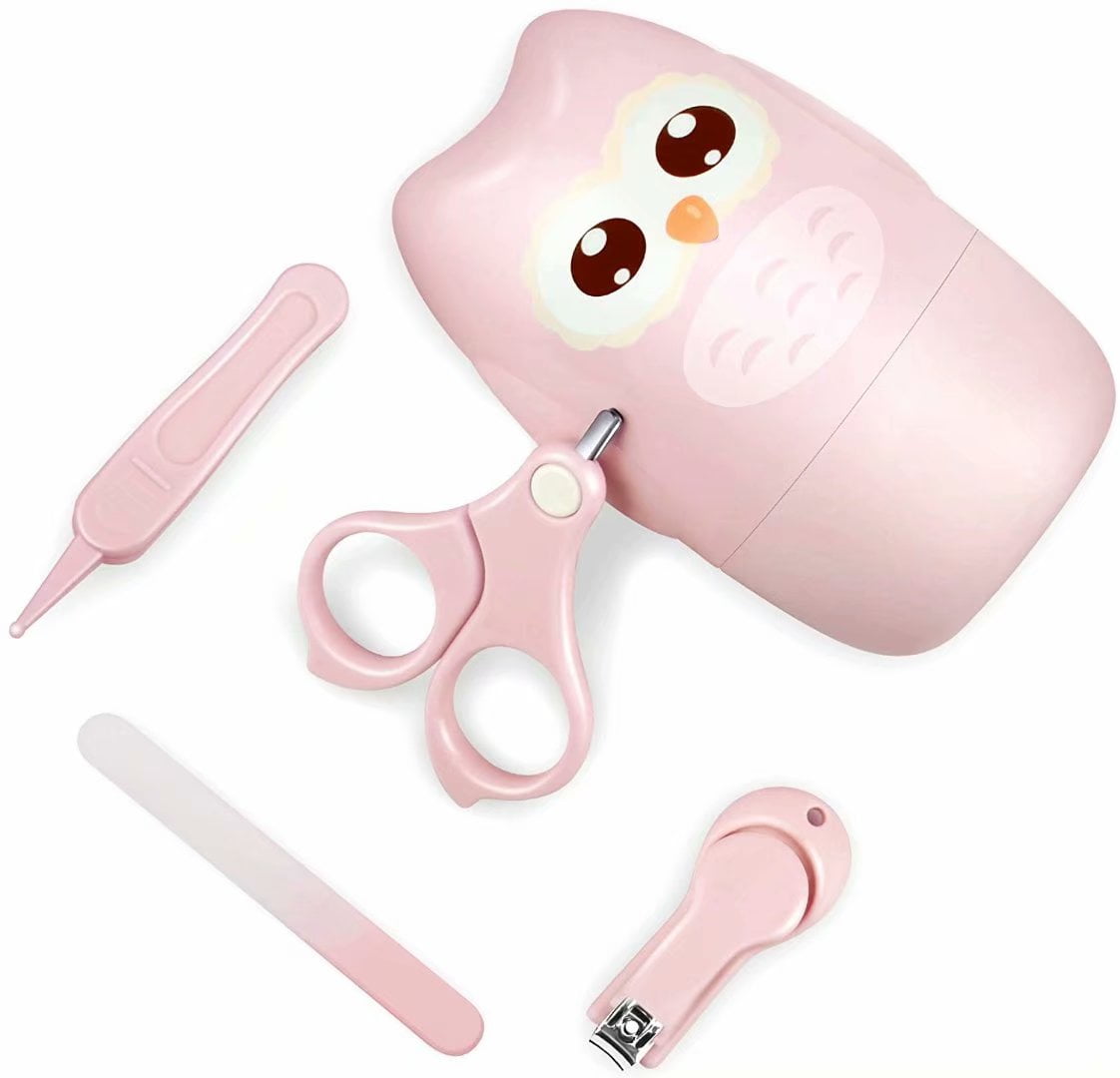 Baby Nail Clippers Kit, 4-in-1 Baby Nail Care Set with Cute Case, Baby ...