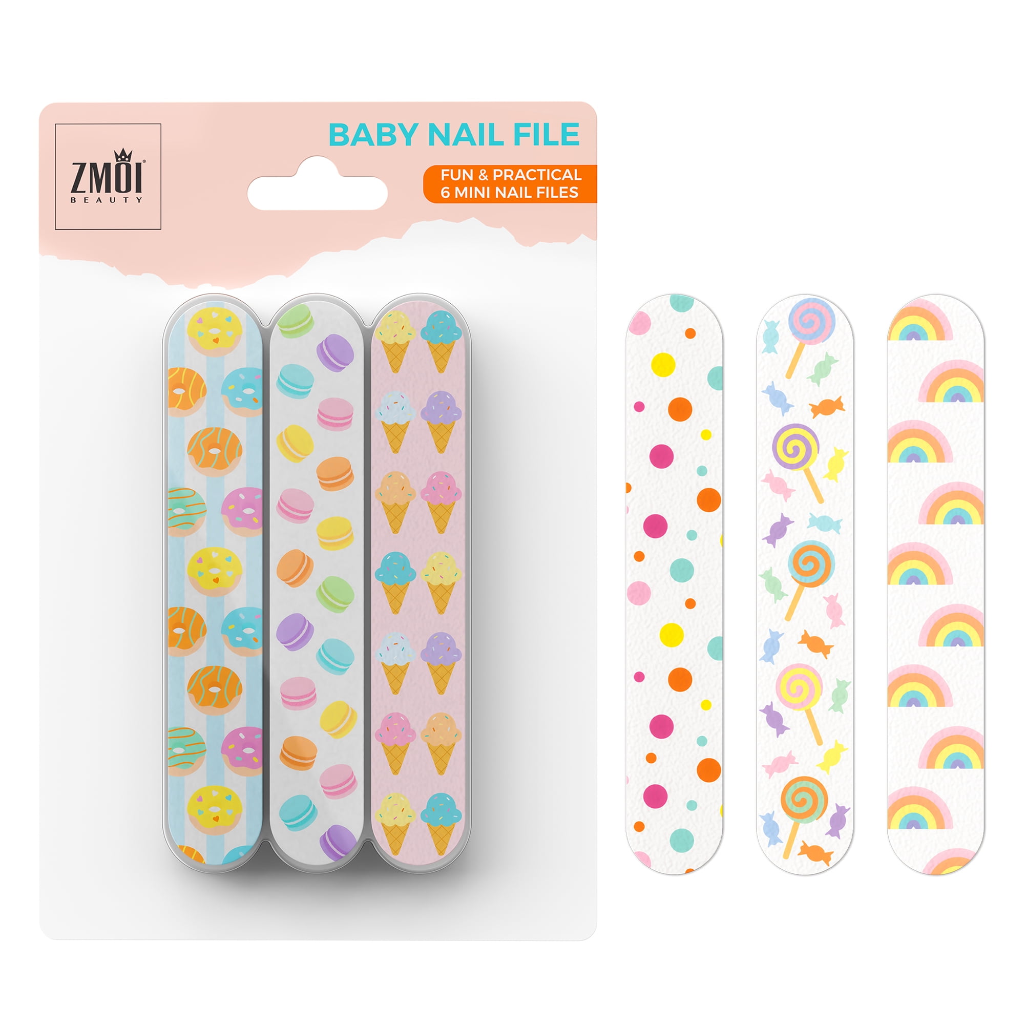 Baby Nail File - Colorful Mini Emery Board Gentle Care Nail Files ...