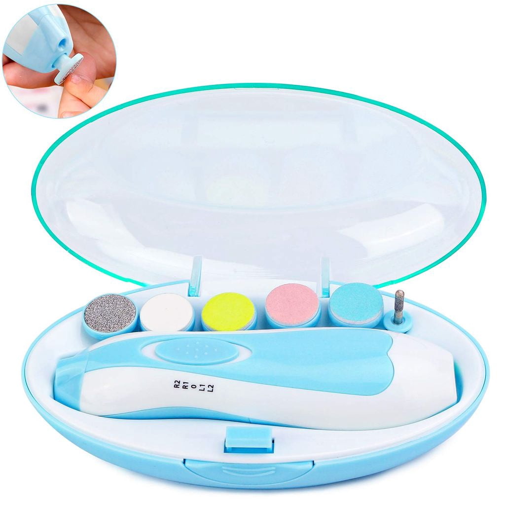 Baby Nail File Electric, 6 in 1 Manicure & Pedicure Set - Walmart.com