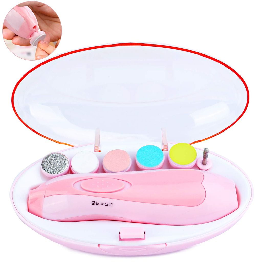Baby Nail File Electric, Nail Care Set Baby Nail Clippers, 6 in 1 ...