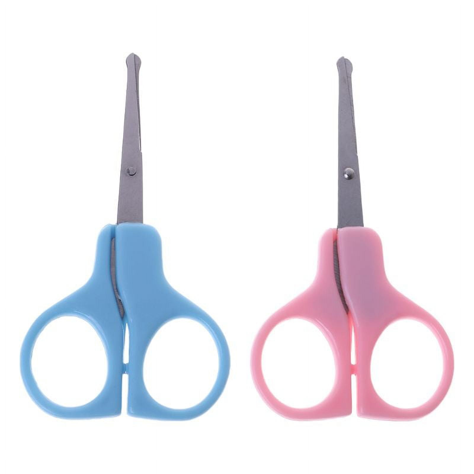 Baby Nail Scissors Round Probe Child Care Safety Scissors for Eyebrow ...