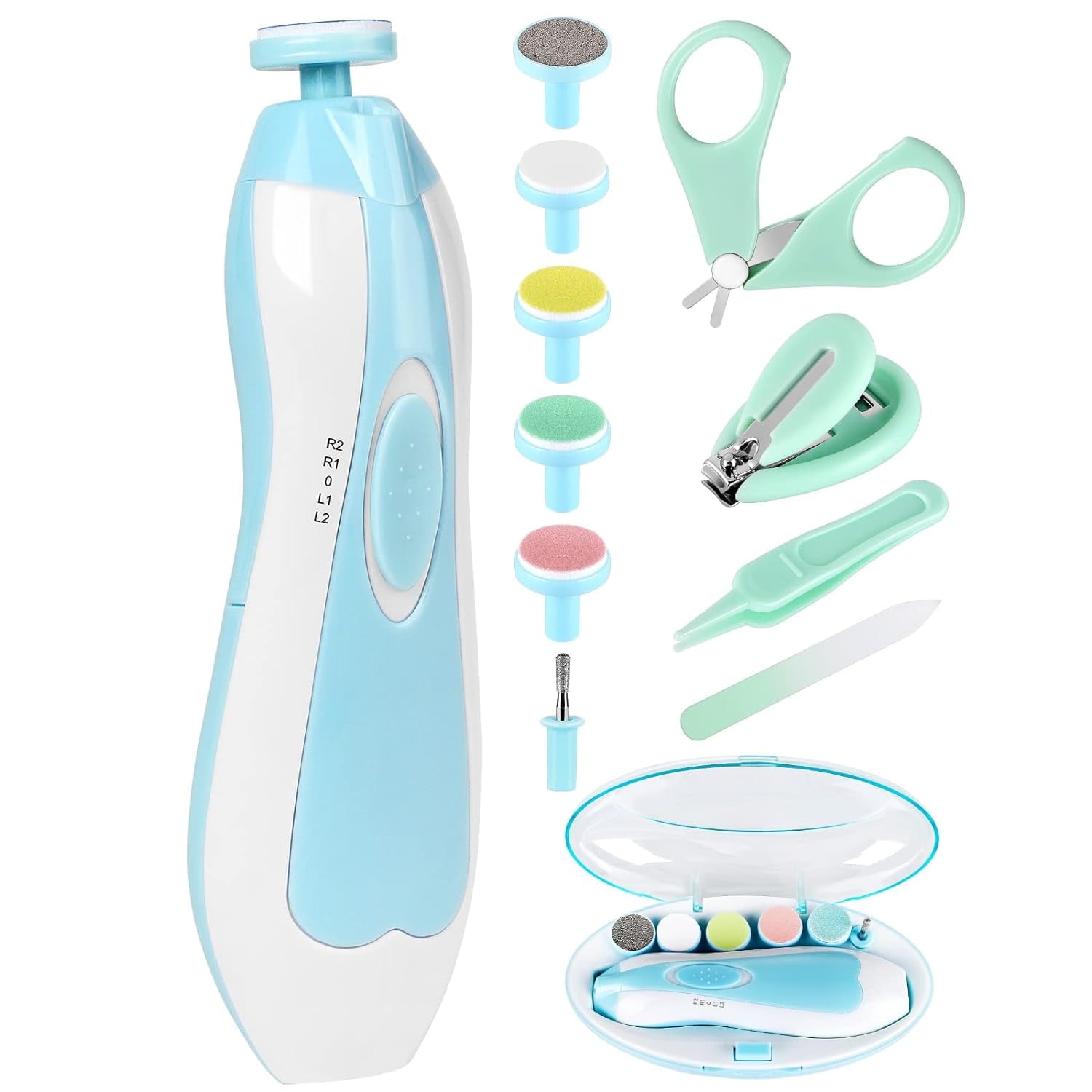 Qunlions life Baby Nail Trimmer Electric, 12-in-1 Grooming Kit, Safe ...