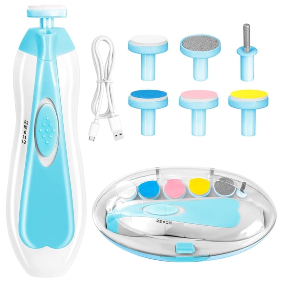 Baby Nail Trimmer Electric, 6 in 1 Rechargeable Baby Nail Clippers ...