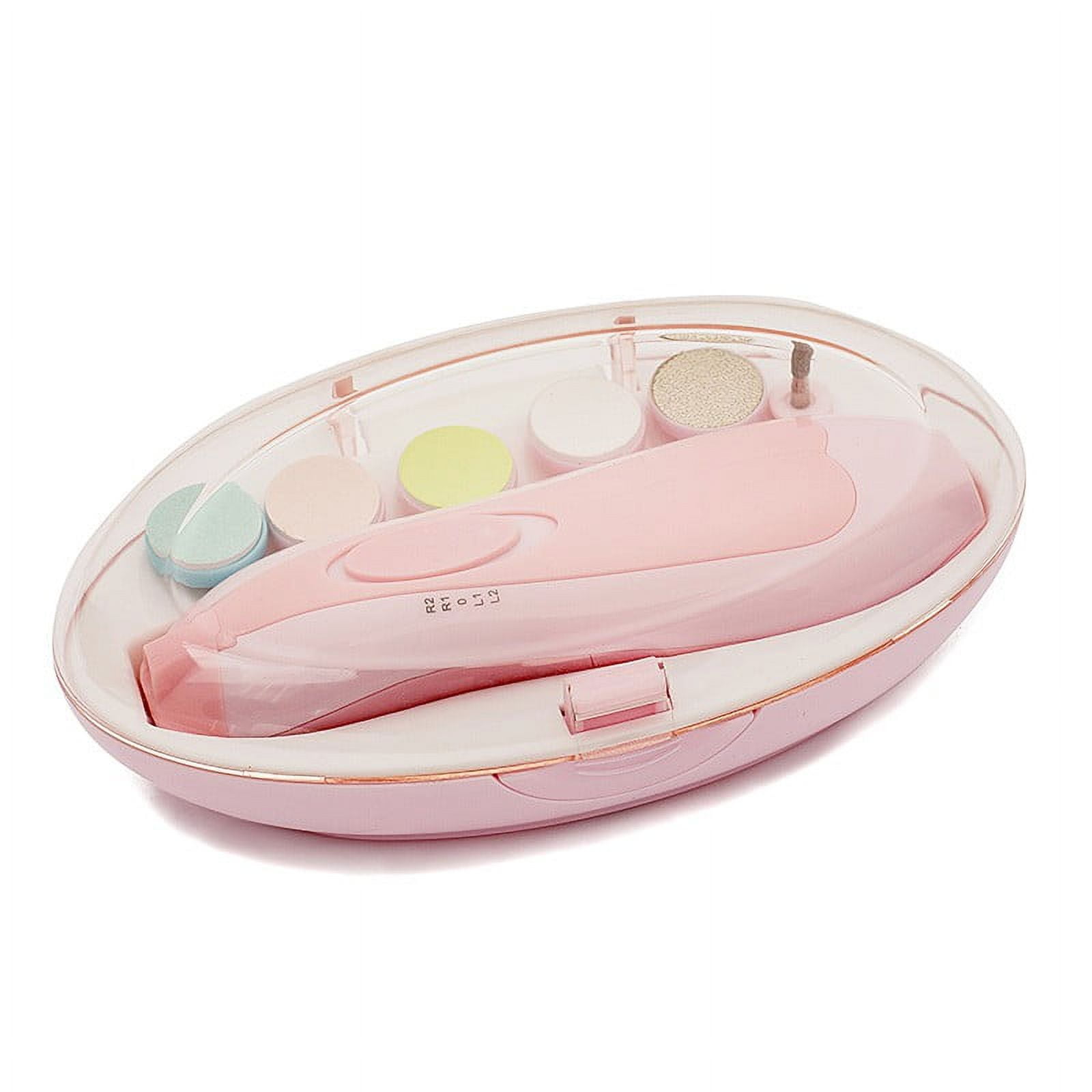 Baby Nail Trimmer File with Light - Safe Electric Nail Clippers Kit for ...