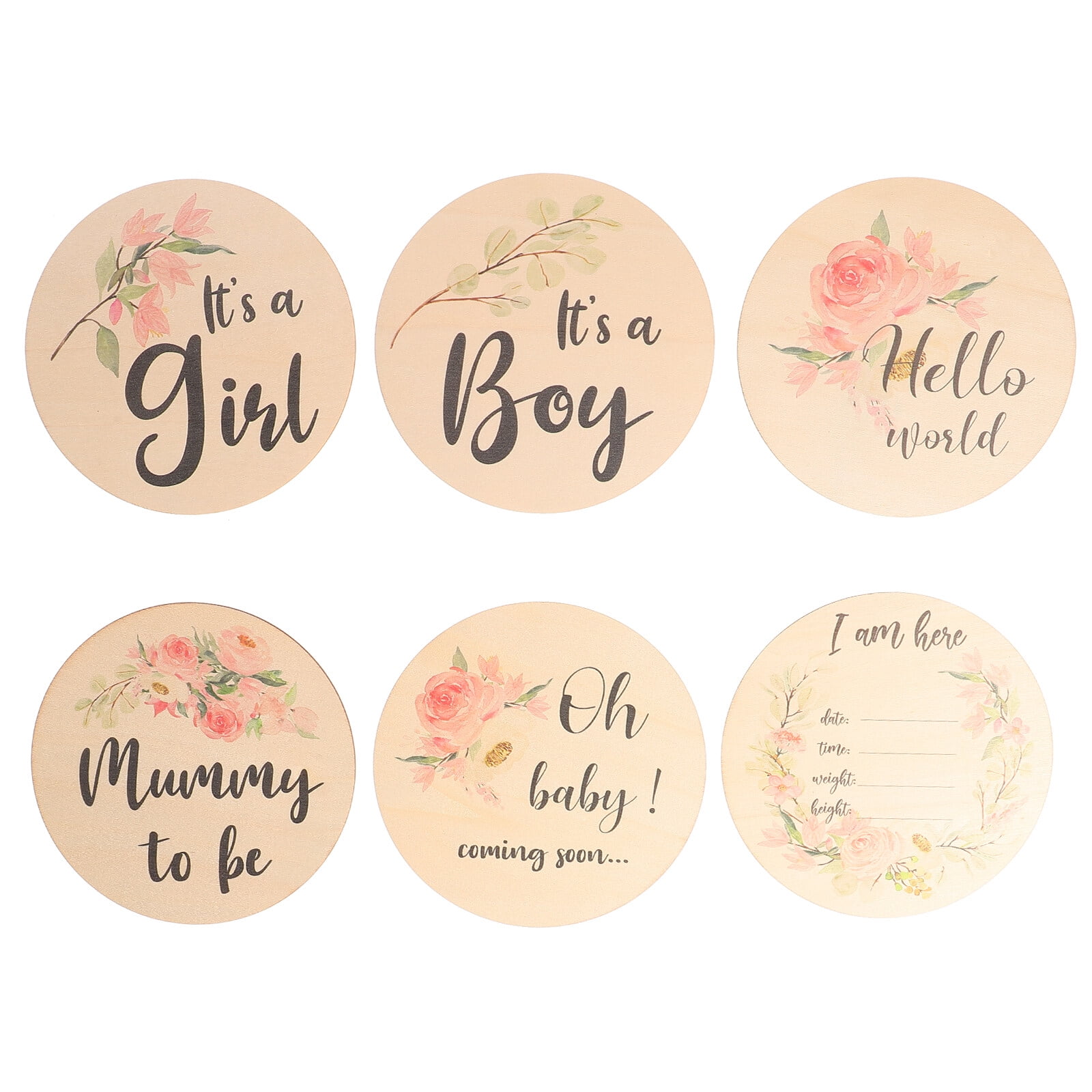 Baby Name Sign For Birth Announcement, 6 pcs Newborn Birth Announcement ...