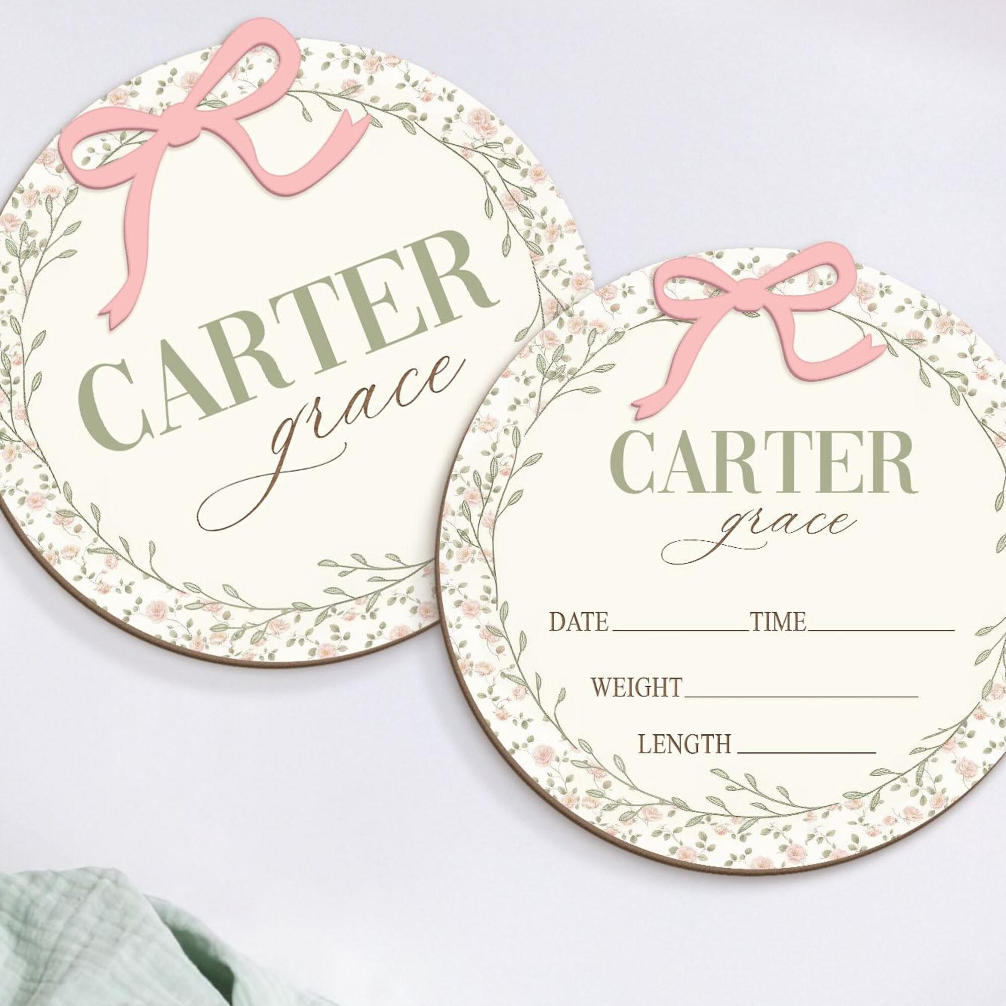 Baby Name Sign for Hospital Hospital Birth Announcement Sign Baby ...