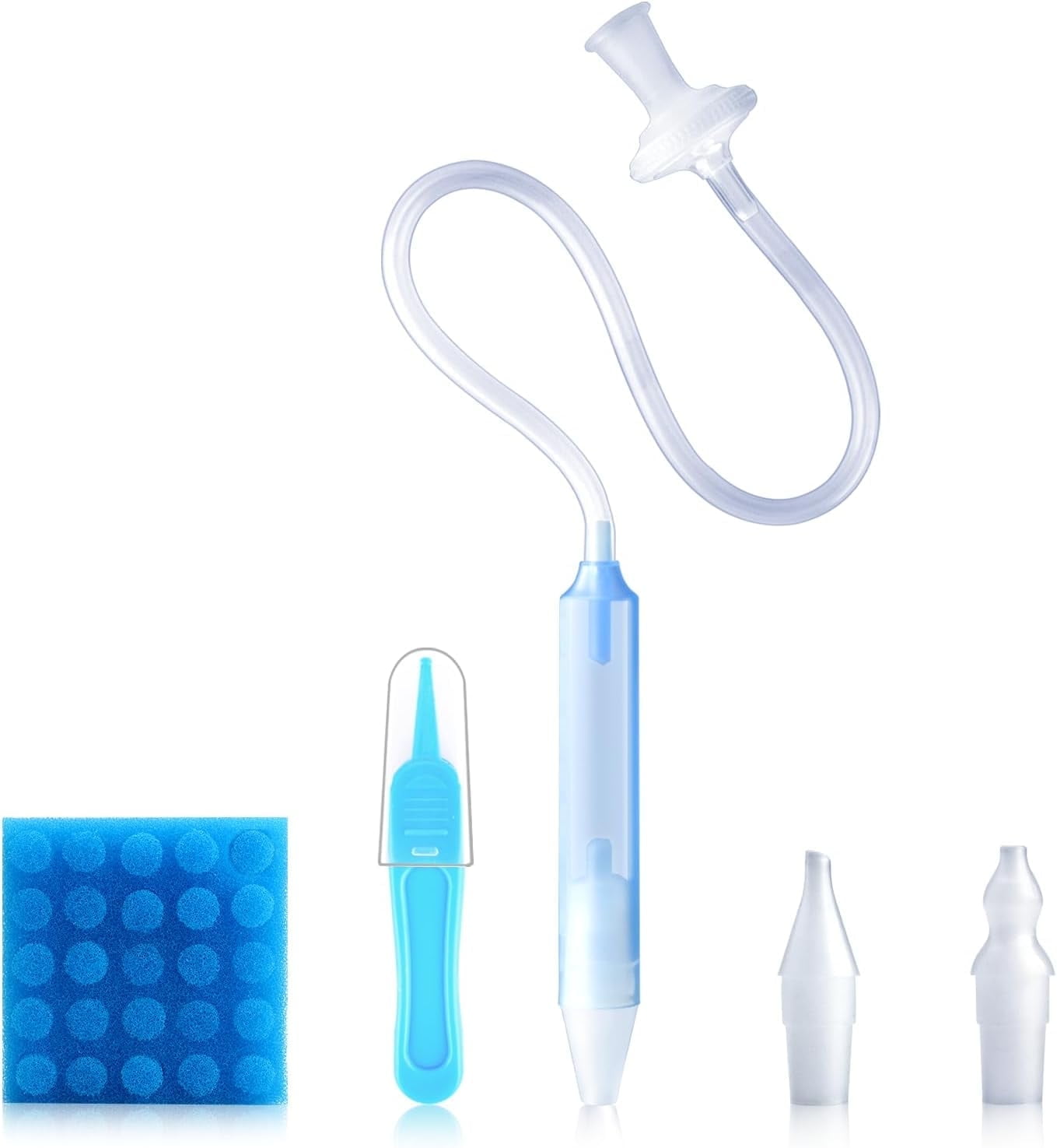 Baby Nasal Aspirator Mouth Suction Nasal Congestion Relief with 2 ...