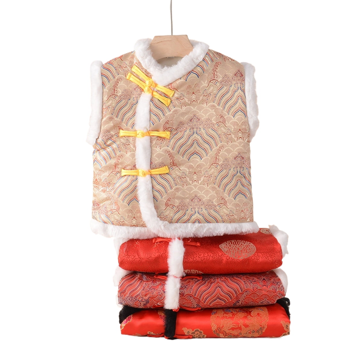 Baby New Year Chinese Vest Boys' and Girls' Vest Weaving Flower Tang ...