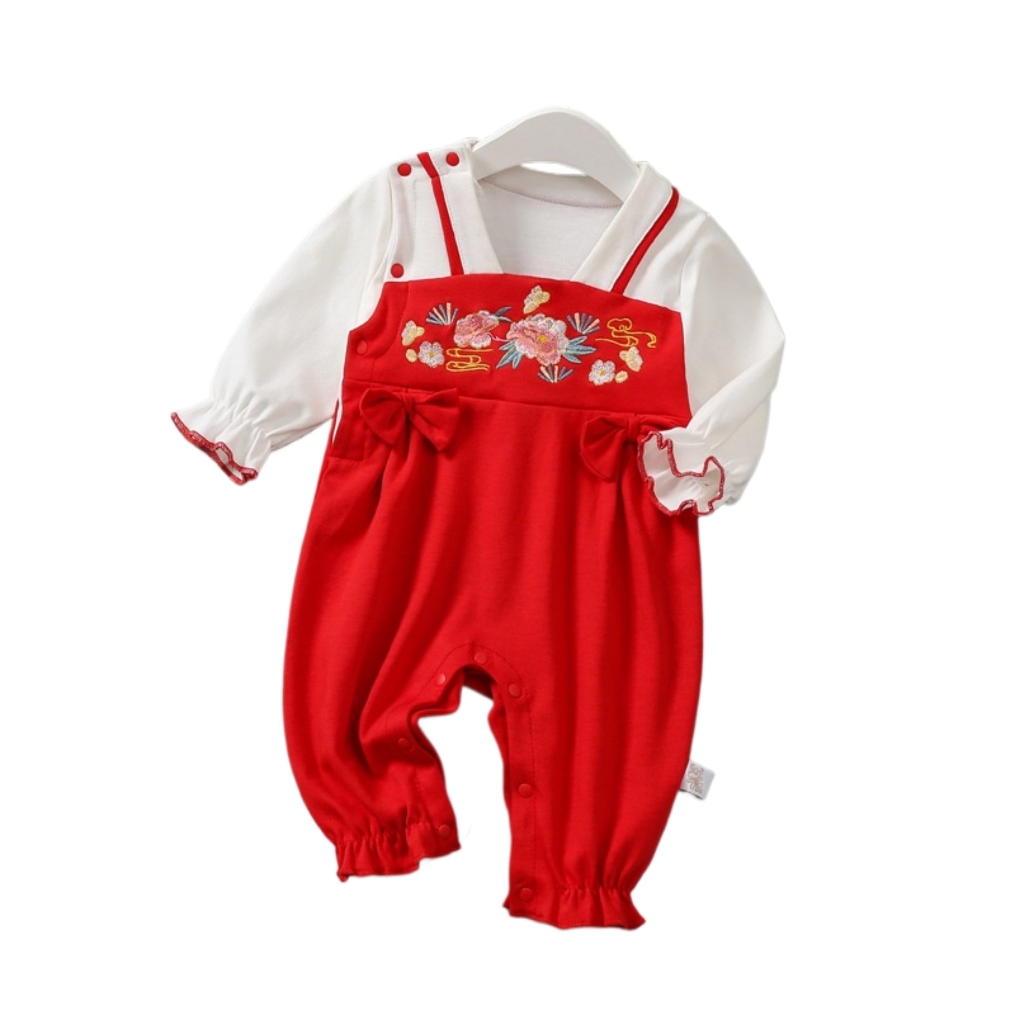Baby New Year's Greetings Clothes Red Spring and Autumn Newborn Clothes ...