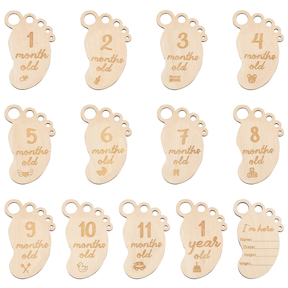 Baby Newborn Announcement Sign Baby Growth Milestone Sign Wooden Baby ...