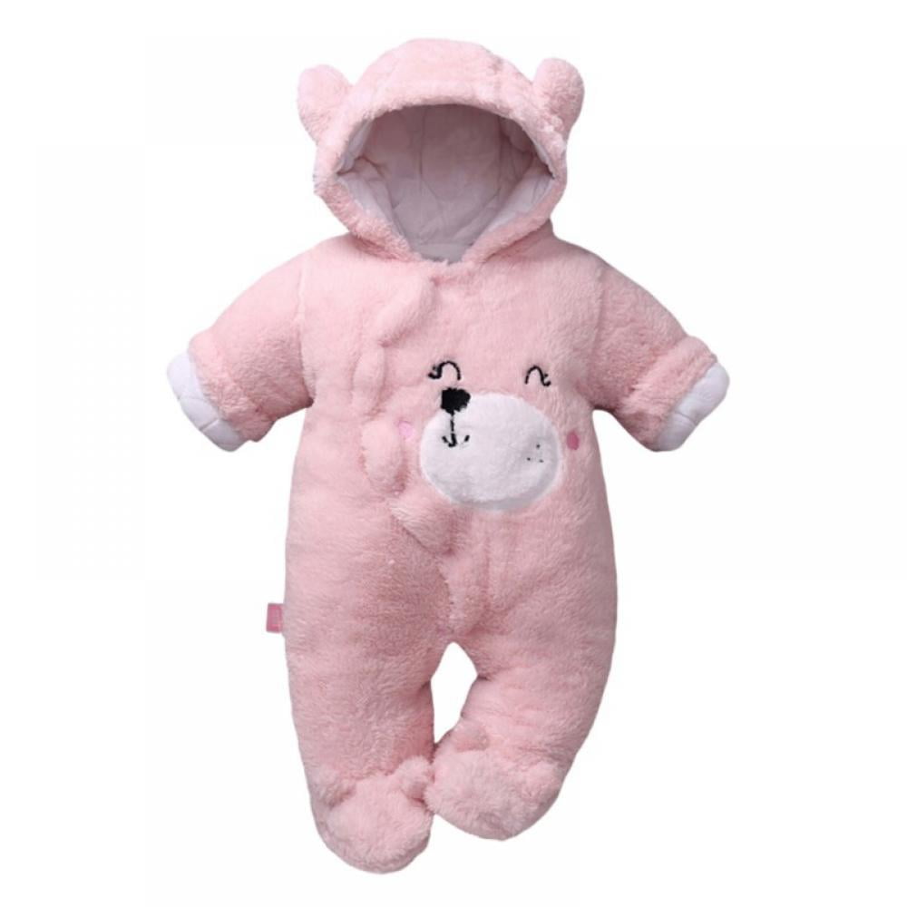 Baby Newborn Baby Snowsuit Onesie Winter Coat Warm Bear Footie Romper for Infant Girls Boys ...