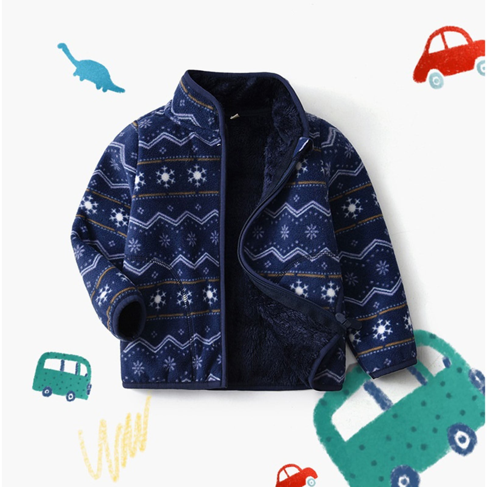 Baby Warm Jacket Cute Cartoon Animal Printed Long Sleeve Cute Baby ...