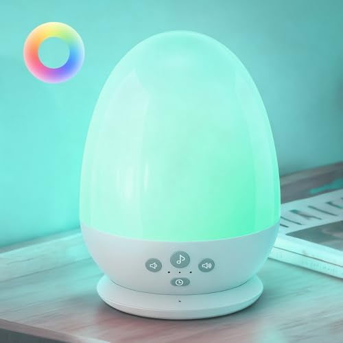 Baby Night Light with White Noise Machine, RGB Color Changing & 3 Color ...