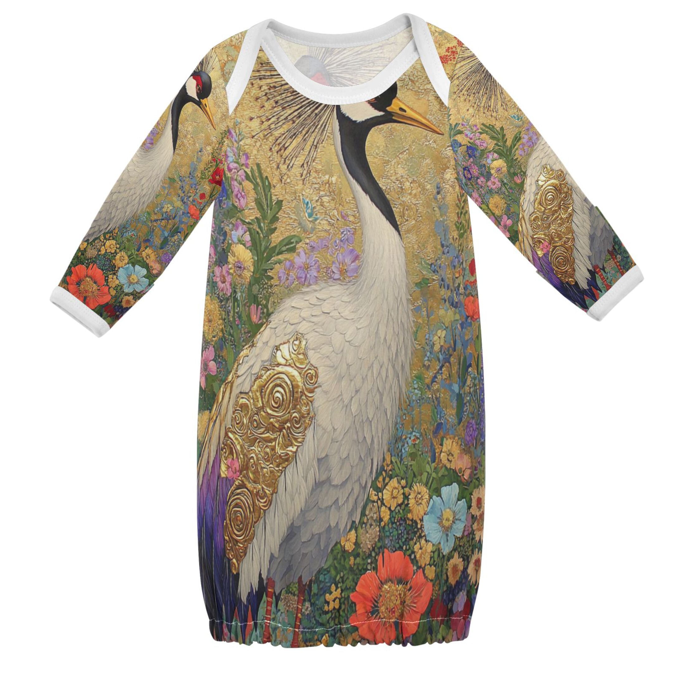 Baby Night dress Cartoon Creative Crane in Floral SettingSleepwear ...