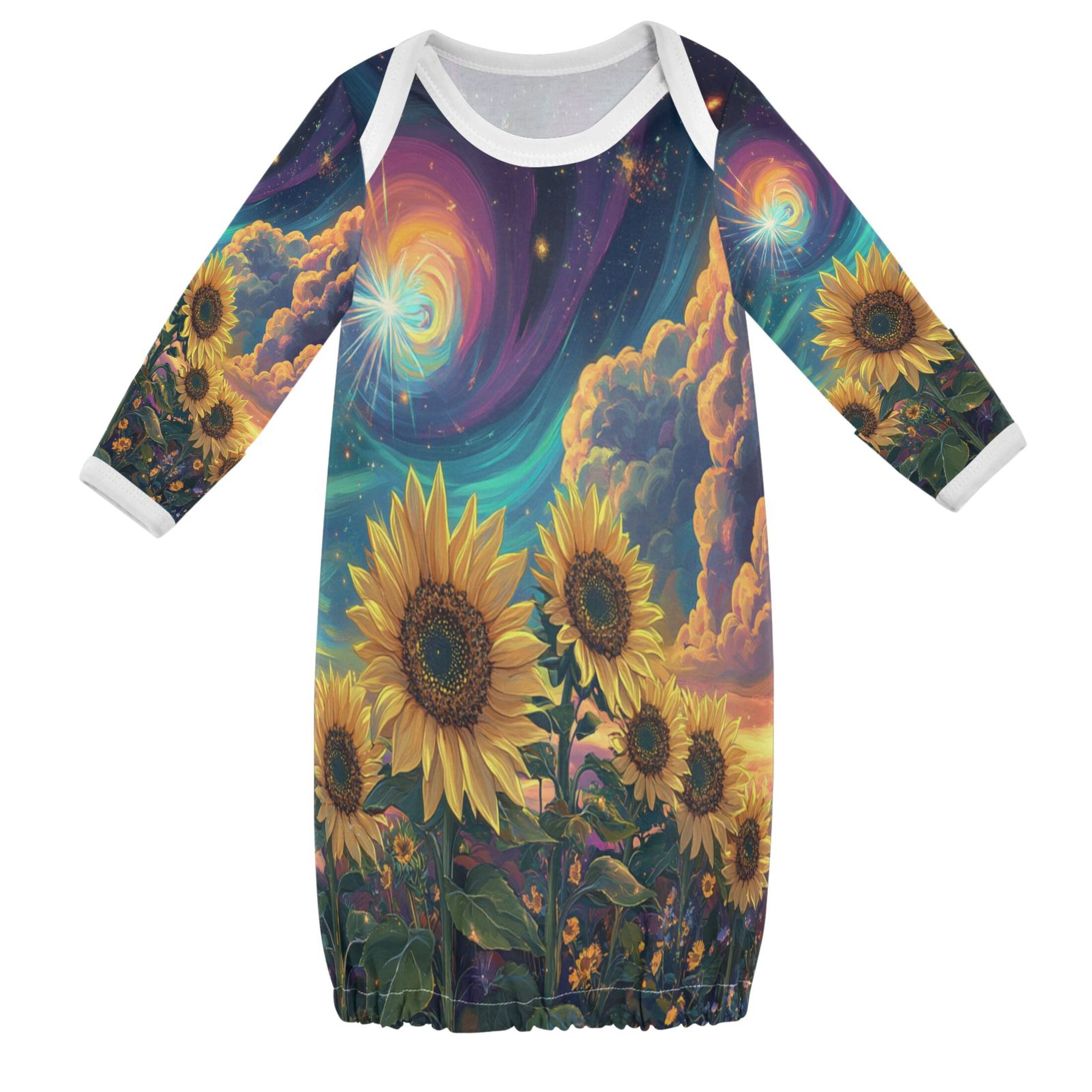 Baby Night dress Cartoon Creative Galactic Sunflower SymphonySleepwear ...