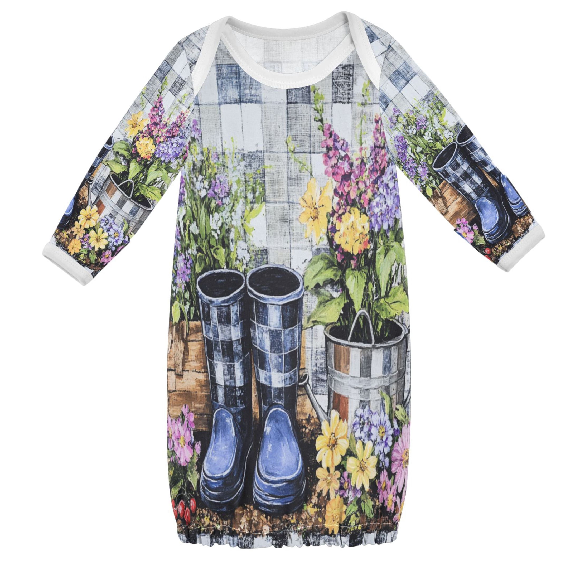 Baby Night dress Cartoon Creative Garden Piald PatternSleepwear Outfits ...