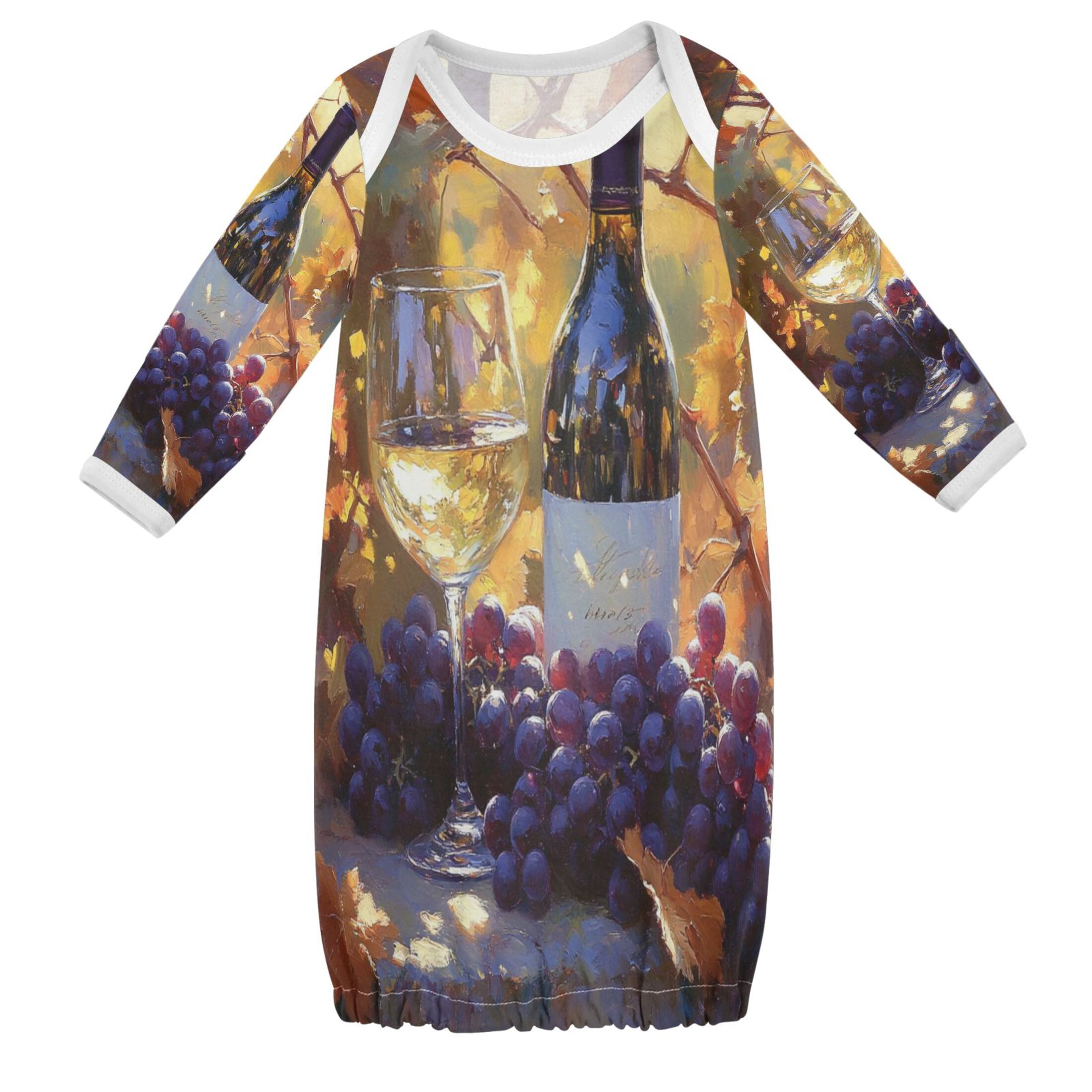 Baby Night dress Cartoon Creative Grape and Wine PaintingSleepwear ...