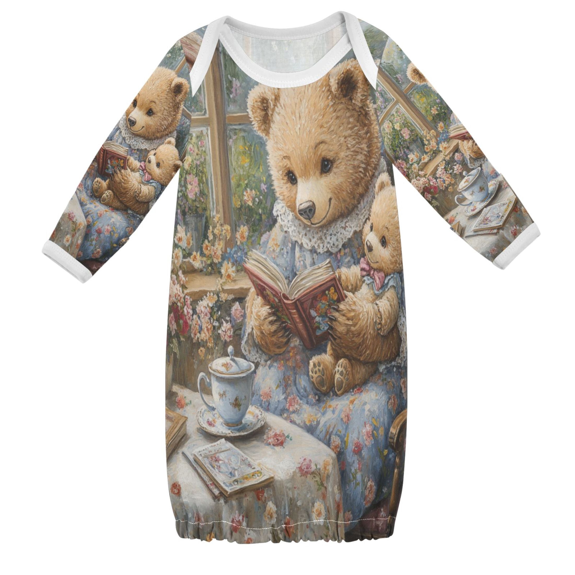 Baby Night dress Cartoon Creative Mama Bear StorytellingSleepwear ...