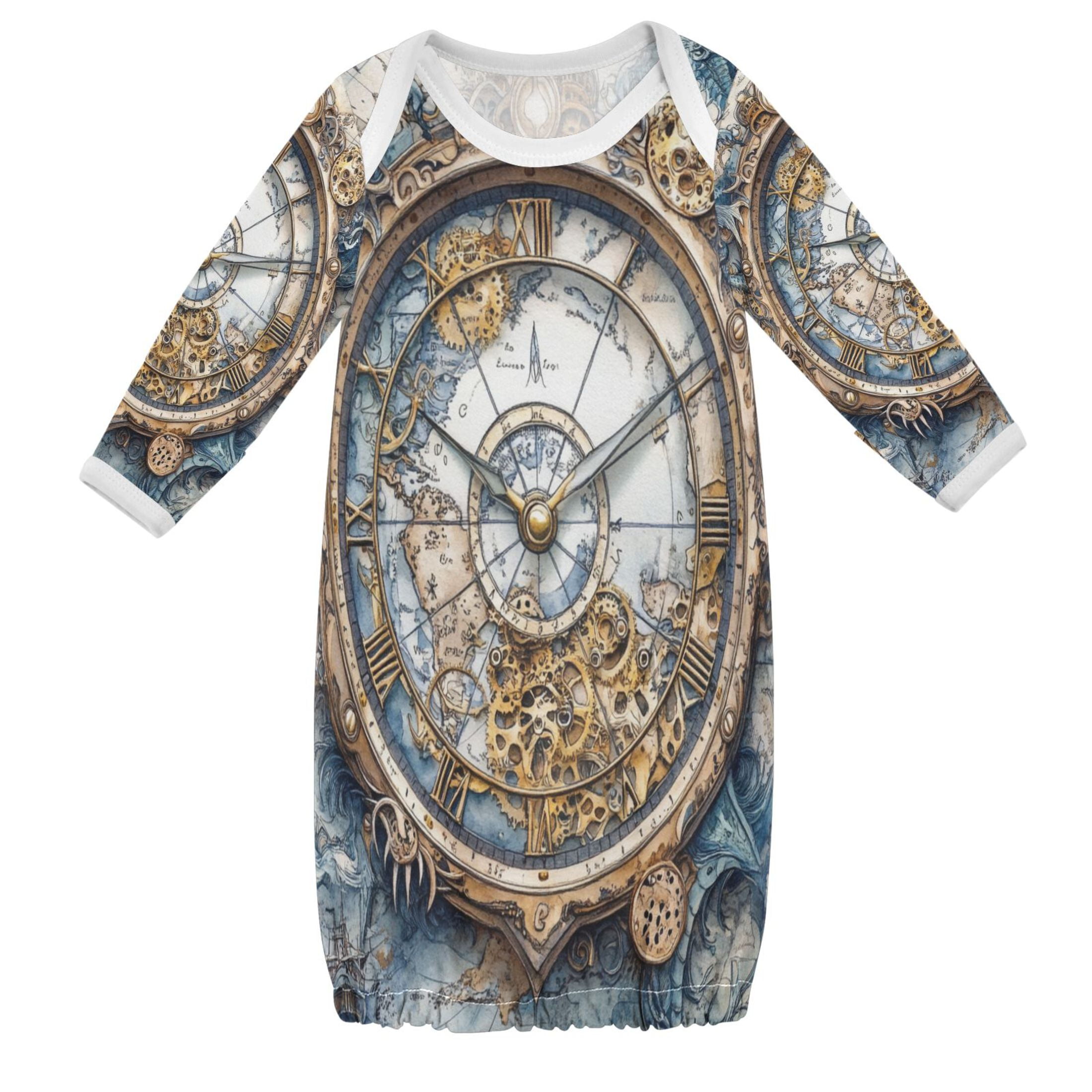 Baby Night dress Cartoon Creative Marine Clock Painting Sleepwear ...