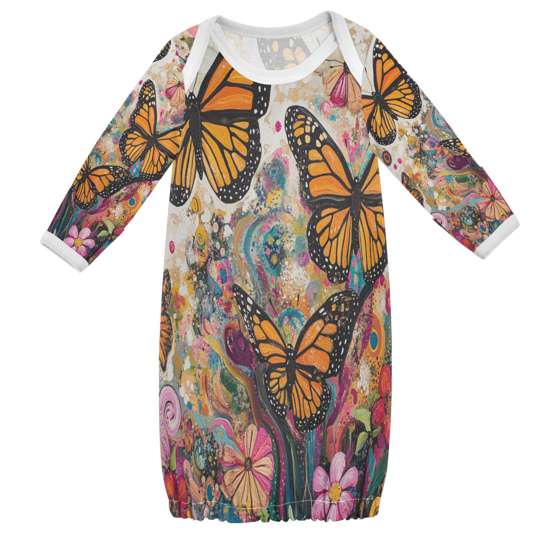 Baby Night dress Cartoon Creative Monarch Butterflies in ...