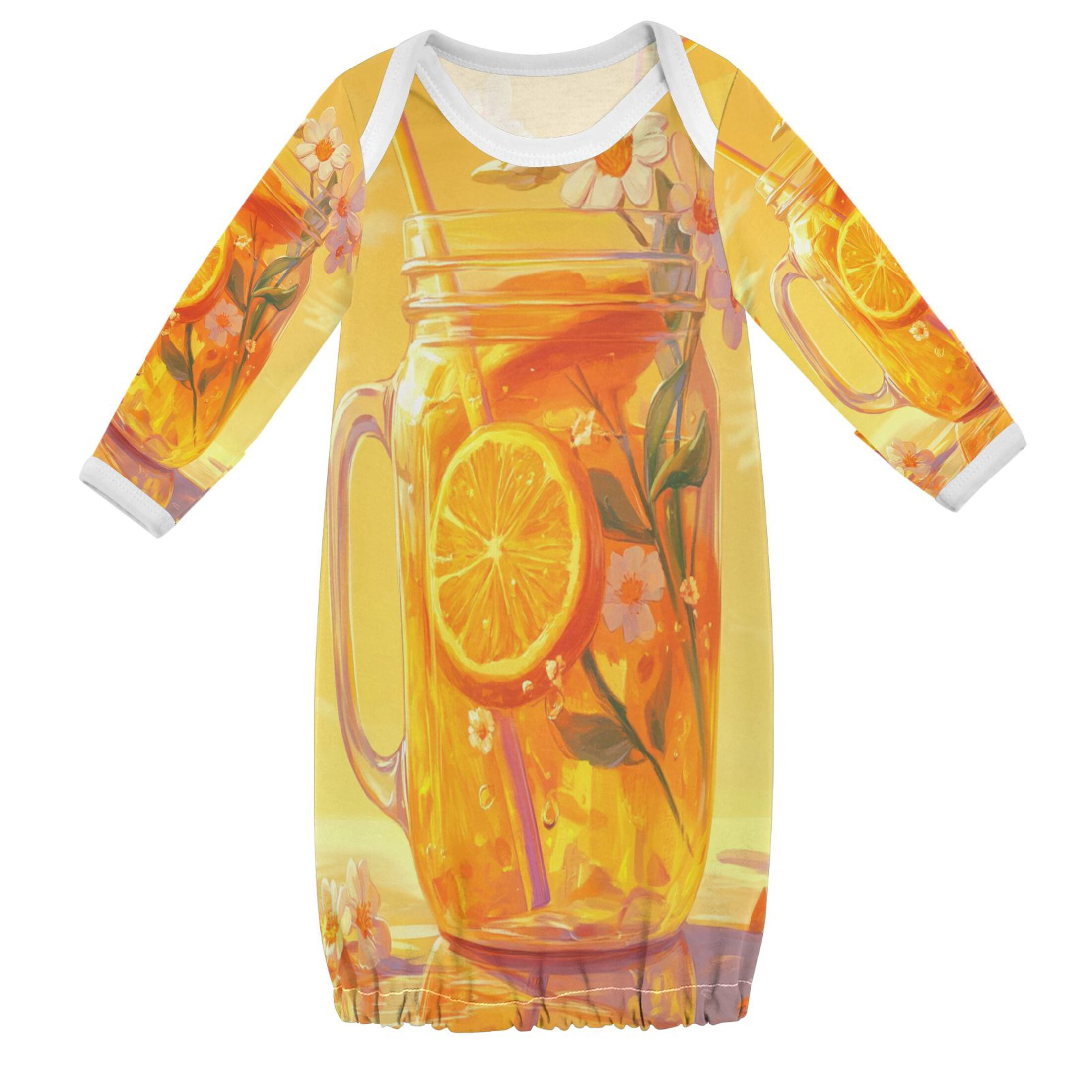 Baby Night dress Cartoon Creative Orange Soda with FlowersSleepwear ...