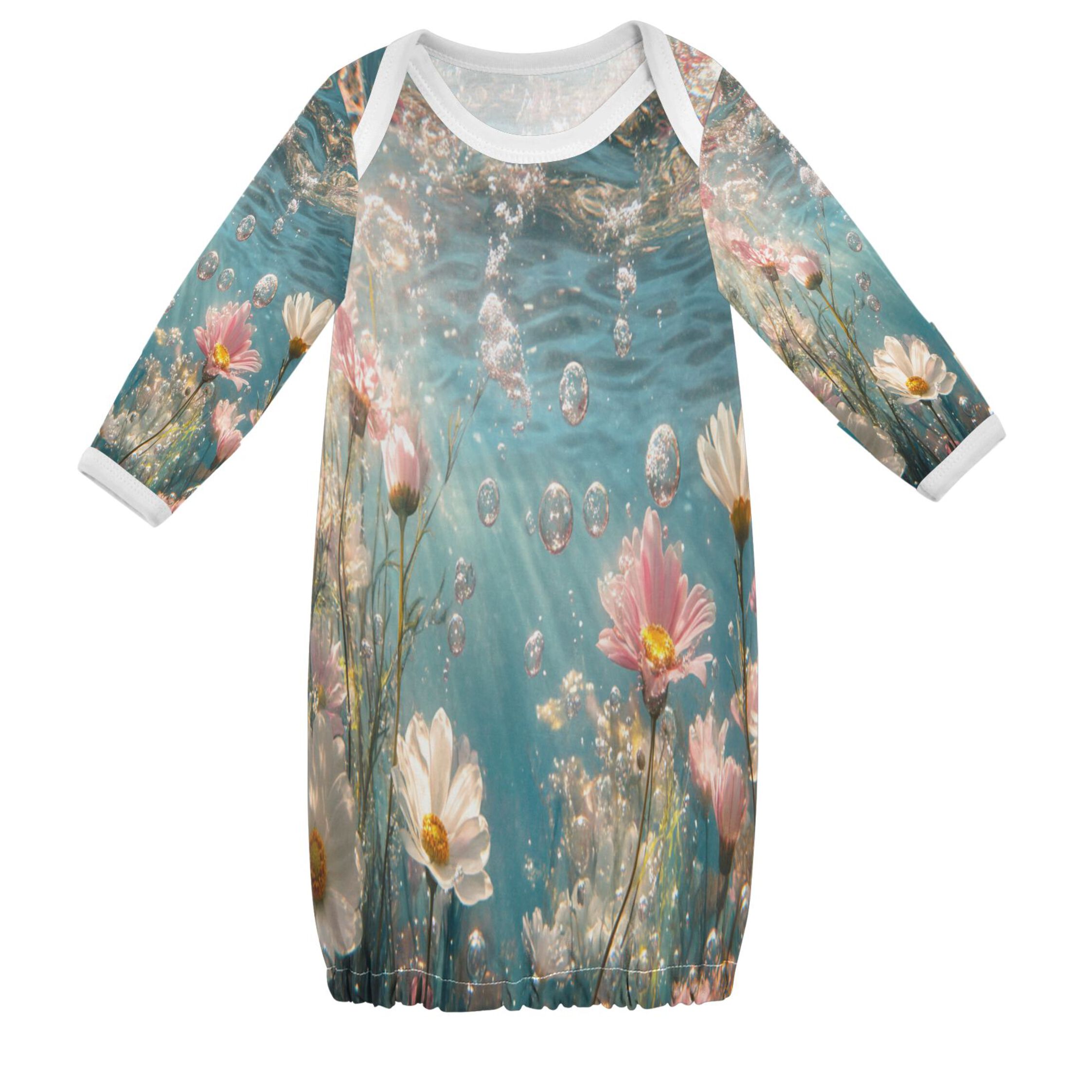 Baby Night dress Cartoon Creative Pink Flowers and DaisiesSleepwear ...