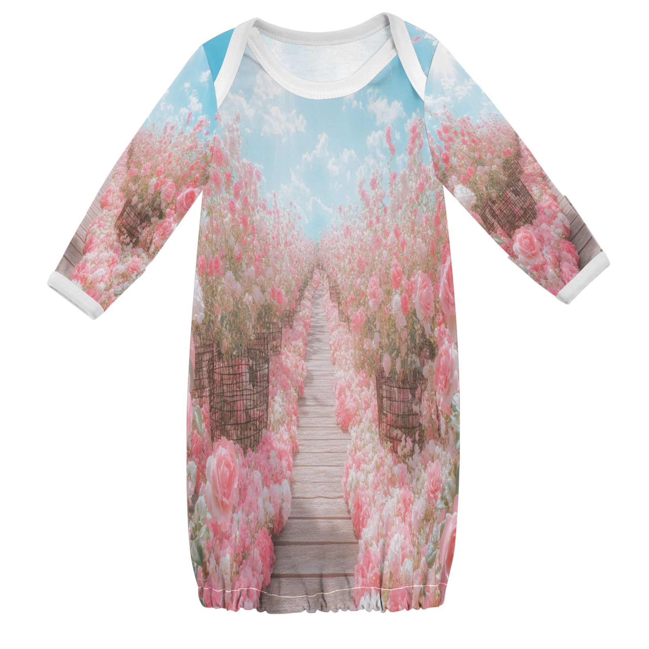 Baby Night dress Cartoon Creative Pink Rose GardenSleepwear Outfits ...