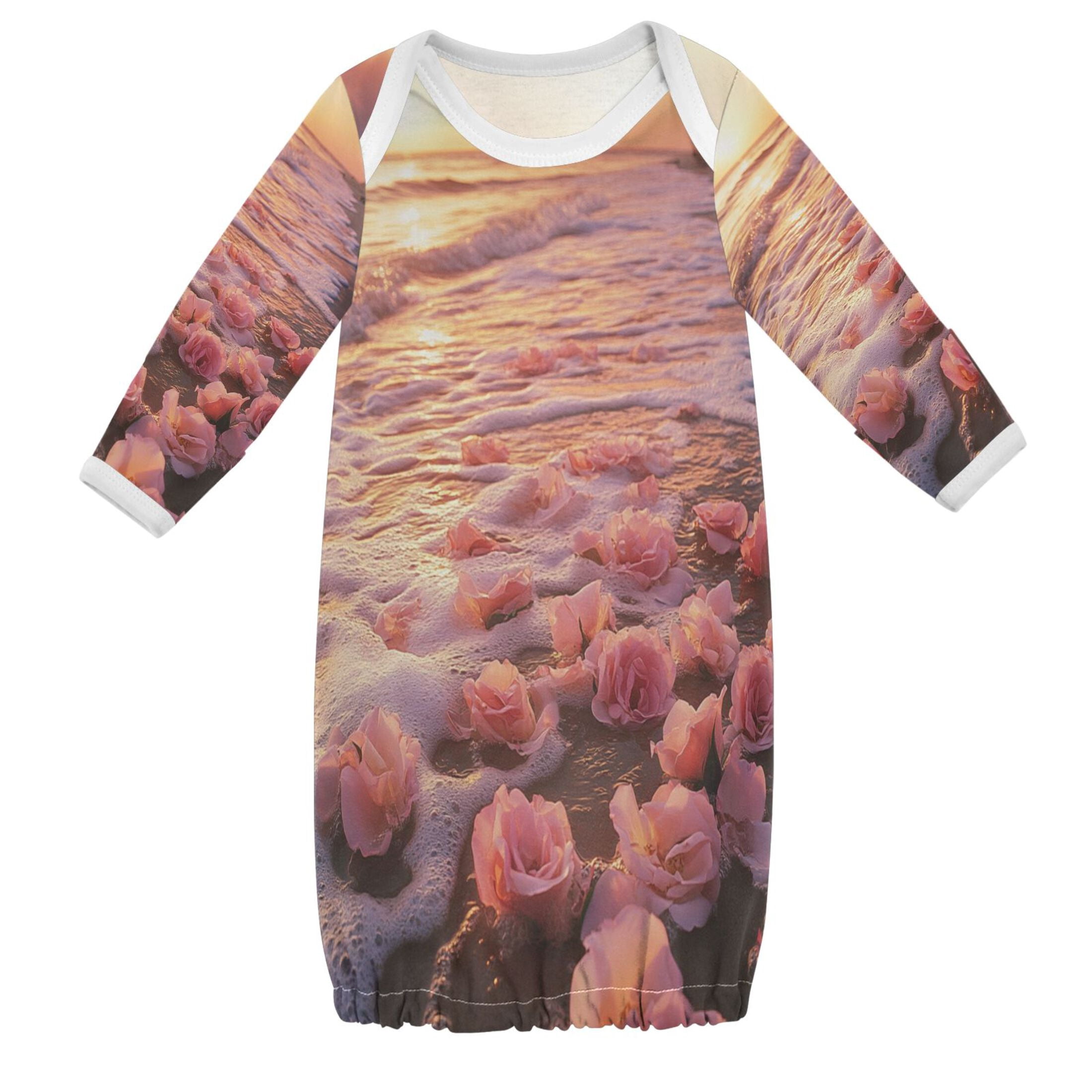 Baby Night dress Cartoon Creative Roses on Beach at SunsetSleepwear ...