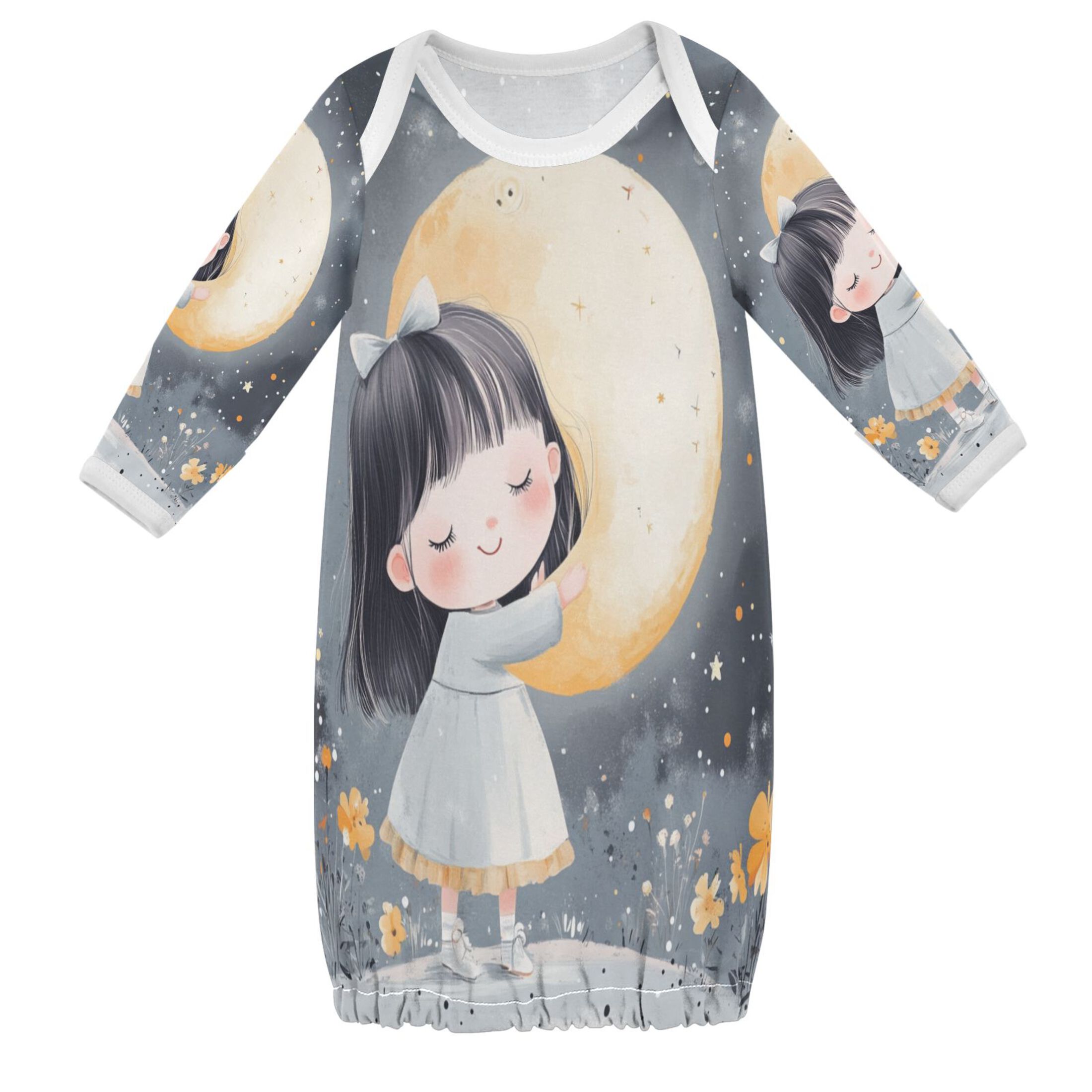 Baby Night dress Cartoon Creative Sleeping Gril Holding The ...