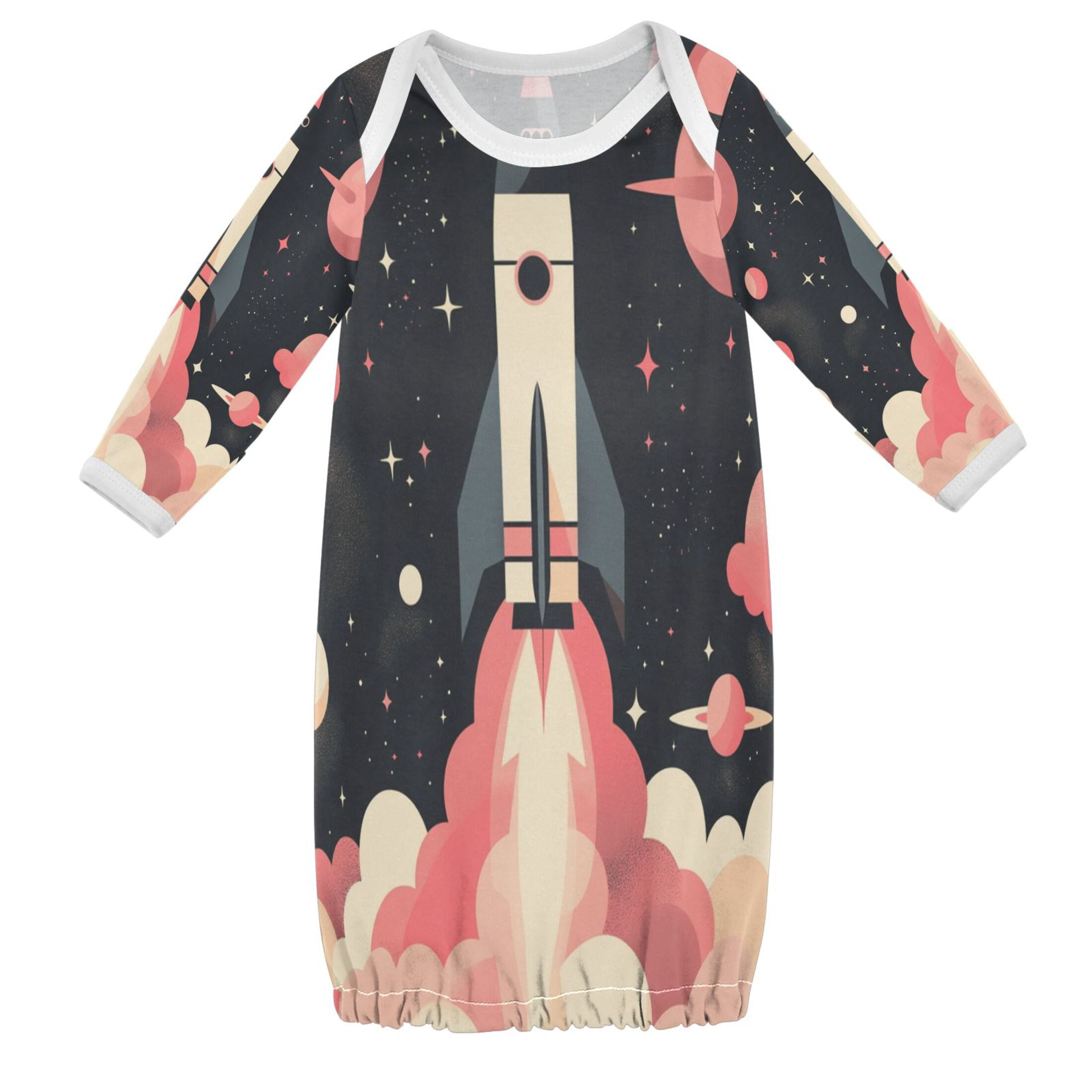 Baby Night dress Cartoon Creative Spaceship Plainting Sleepwear Outfits ...