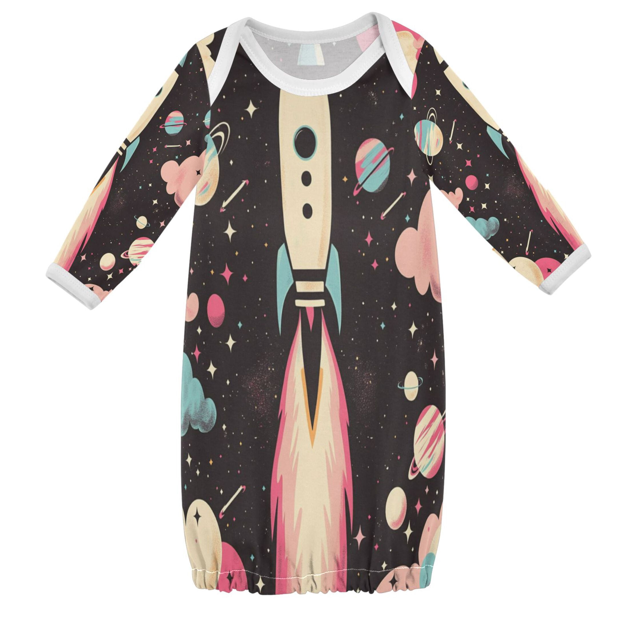 Baby Night dress Cartoon Creative Spaceship Take PrintingSleepwear ...