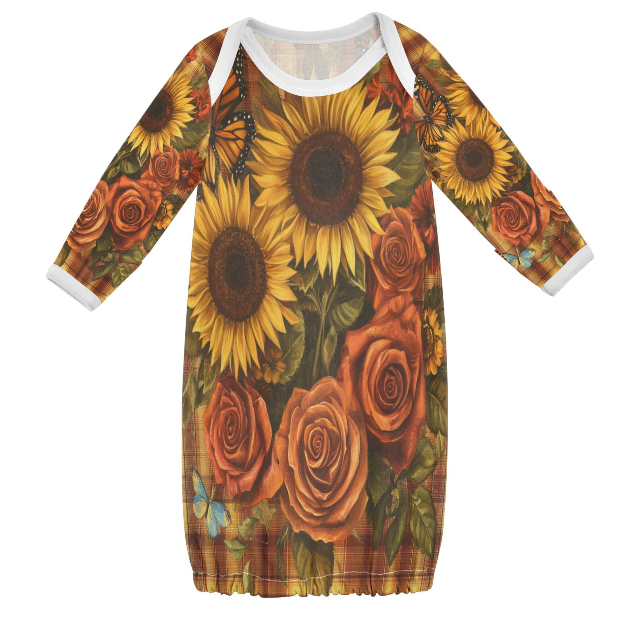 Baby Night dress Cartoon Creative Sunflowers Roses and ...