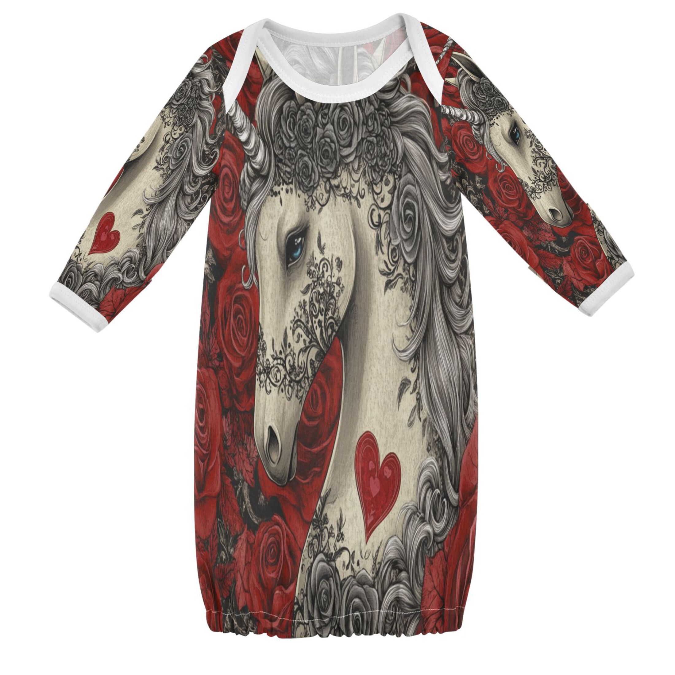 Baby Night dress Cartoon Creative Unicorn RosesSleepwear Outfits ...