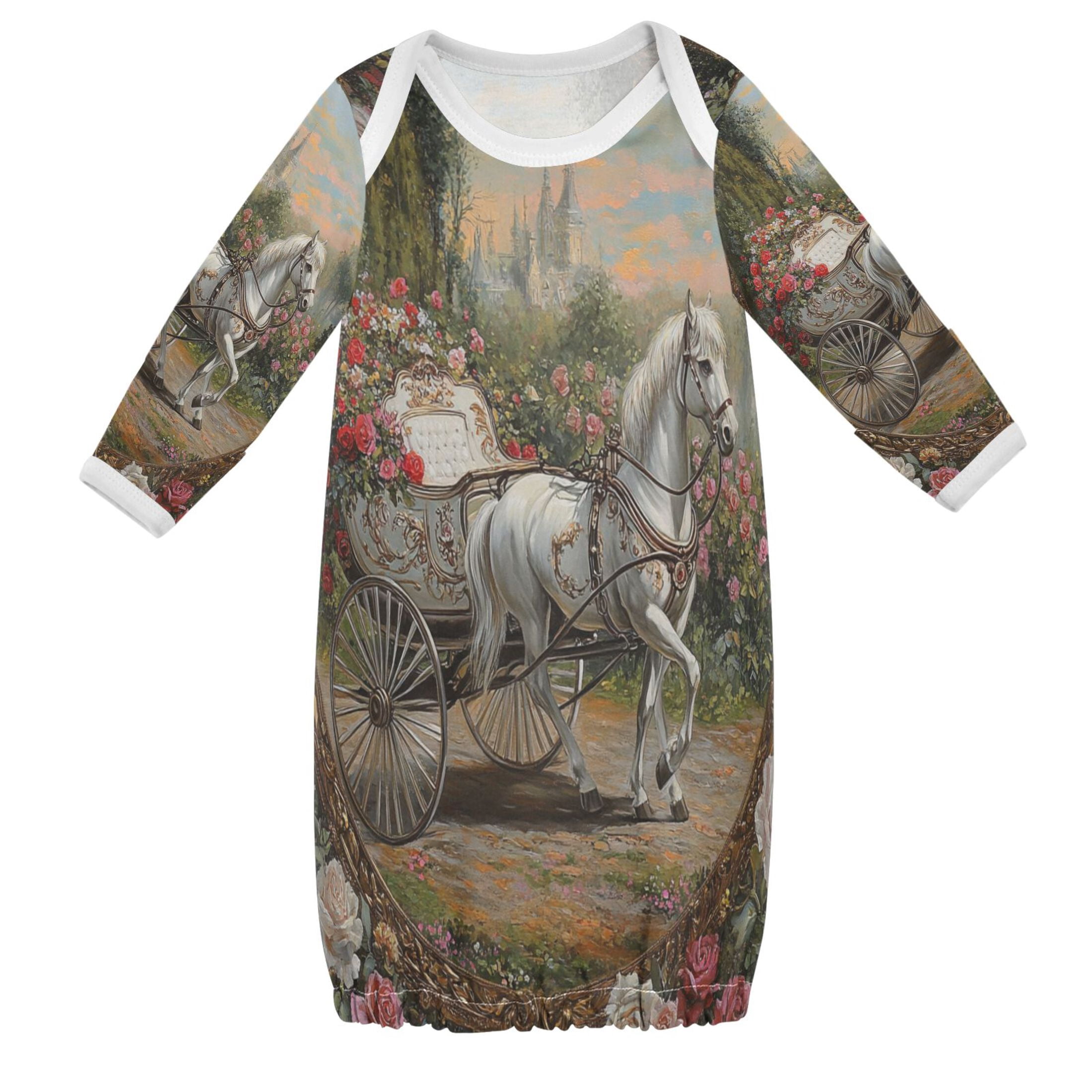 Baby Night dress Cartoon Creative White Horse in The MirrorSleepwear ...
