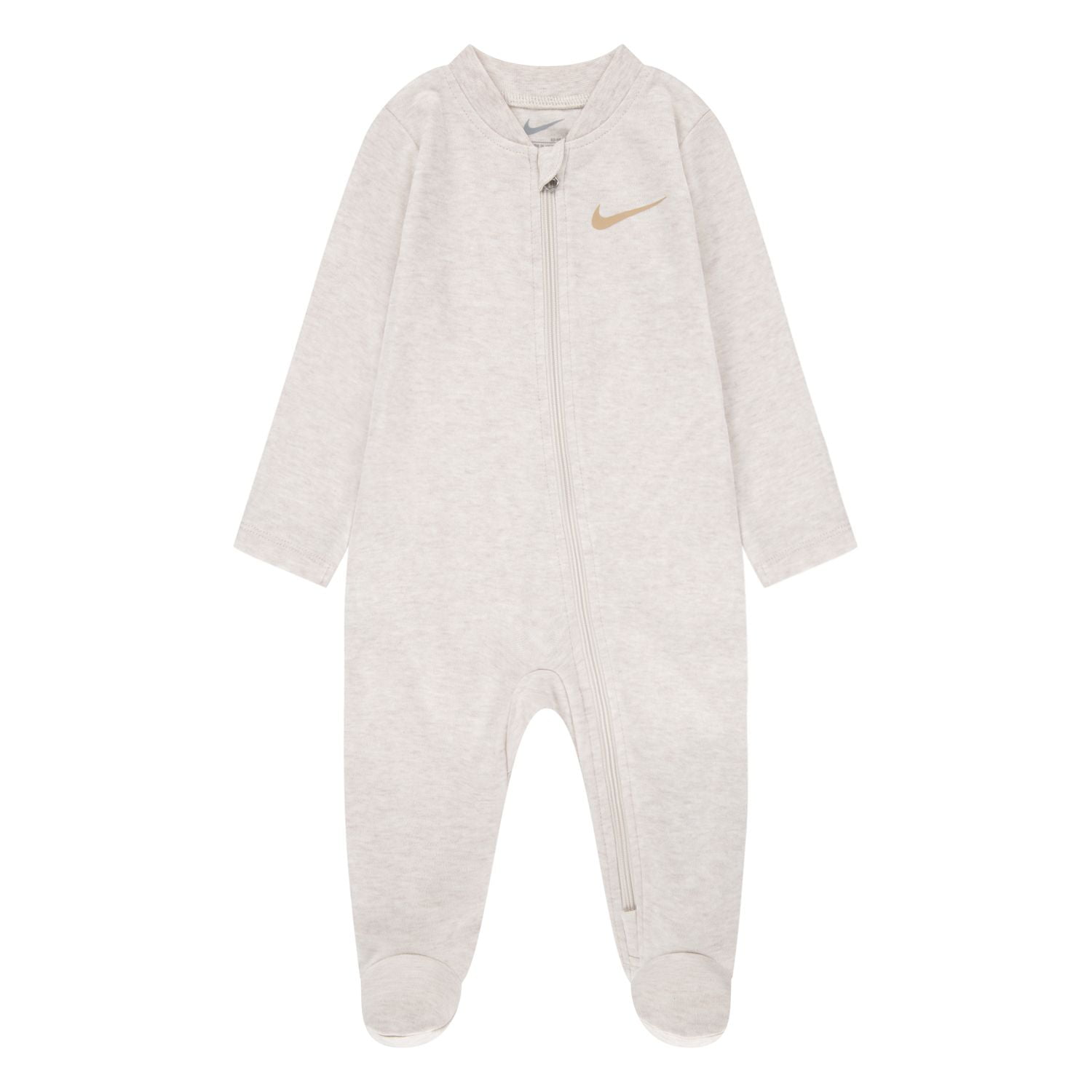 Baby Nike Essentials Sleep & Play One Piece Pajamas Color: Pale Ivory ...