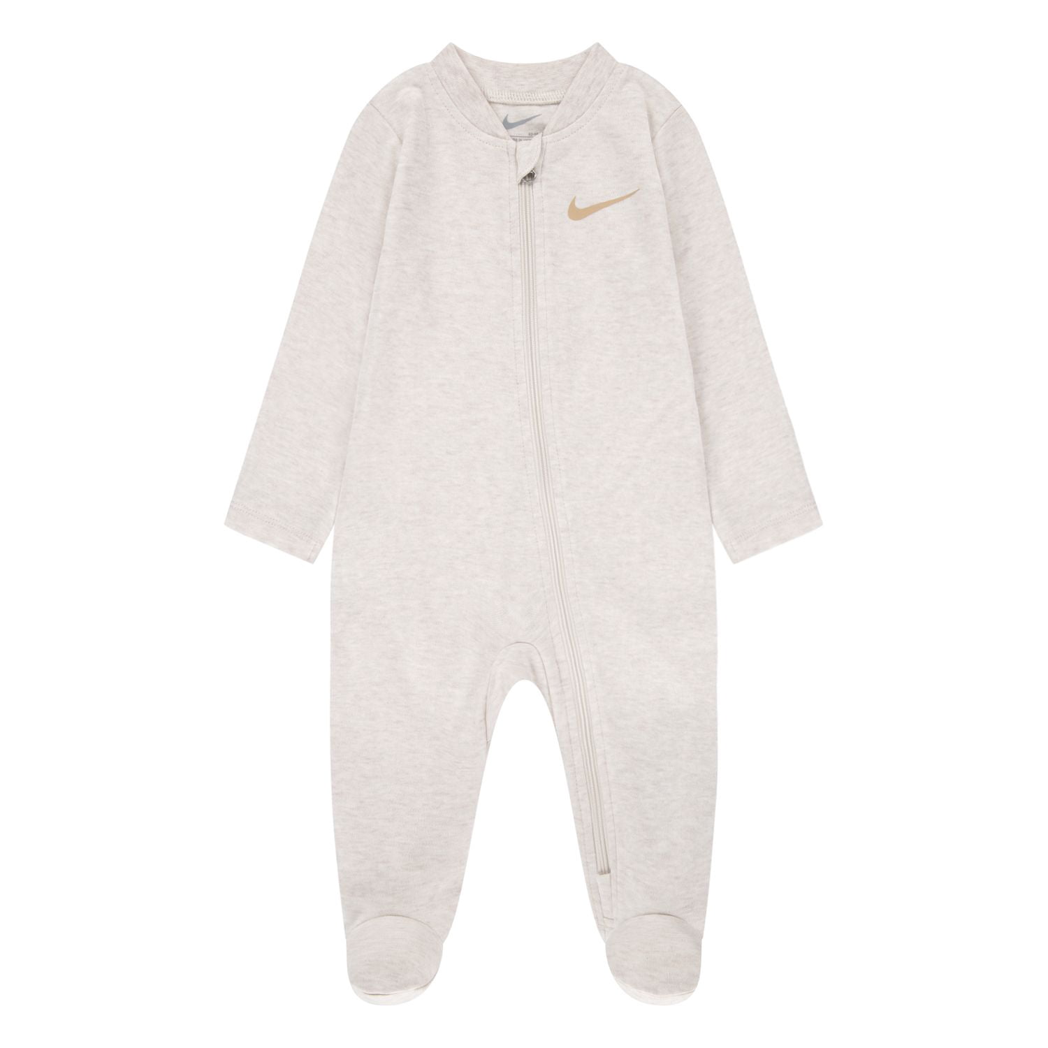 Baby Nike Essentials Sleep & Play One Piece Pajamas Color: Pale Ivory ...