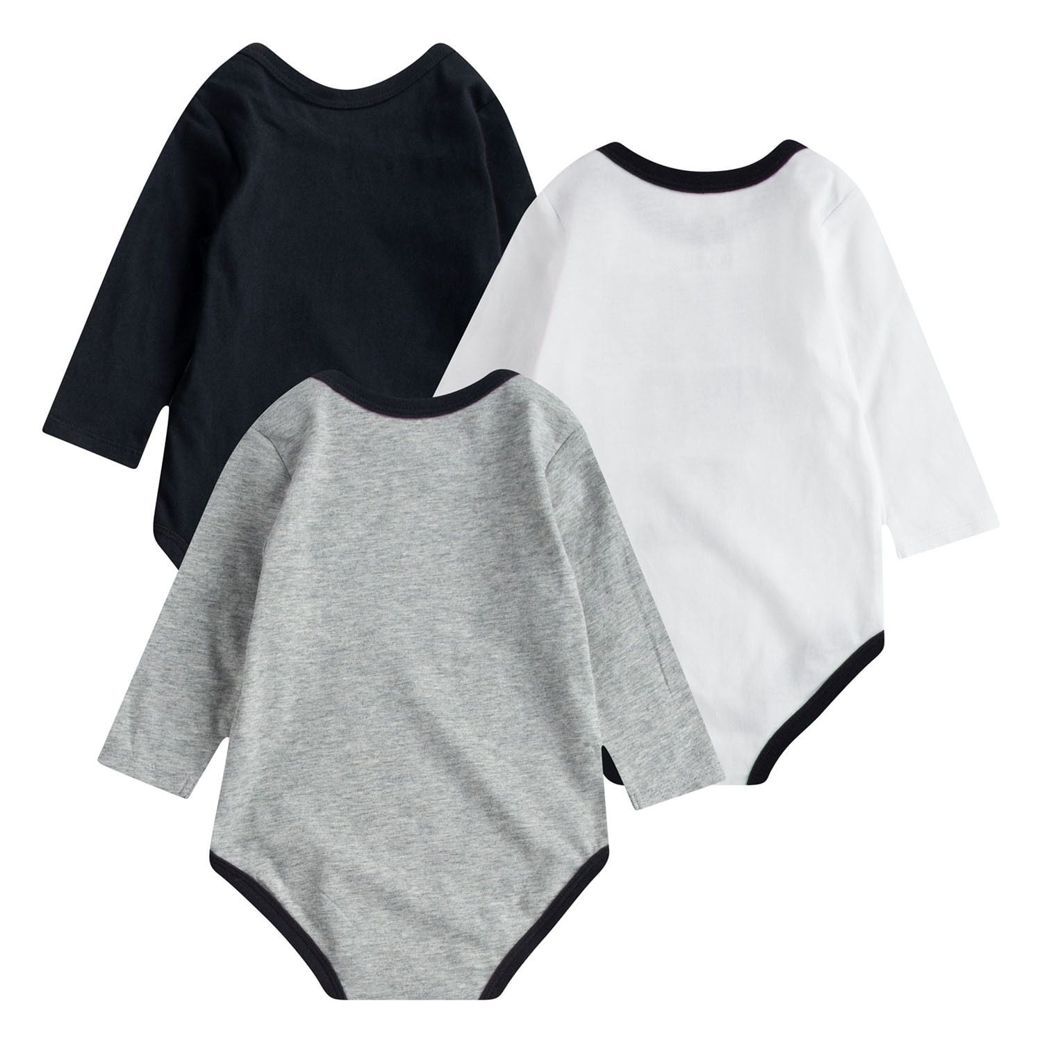 Baby Nike "Just Do It." 3-Pack Bodysuits Color: Black Grey Size ...