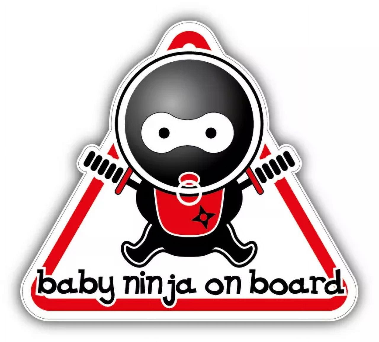 Baby Ninja On Board Sign Sticker Phone Decal Water Bottle Stickers Car ...