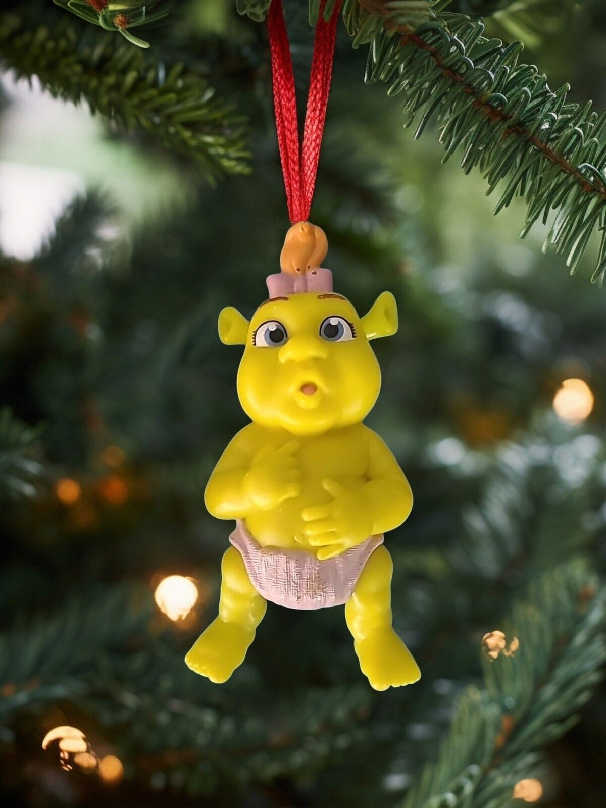 Baby Of Shrek Forever After Holiday Christmas Tree ORNAMENT 3” Figure ...