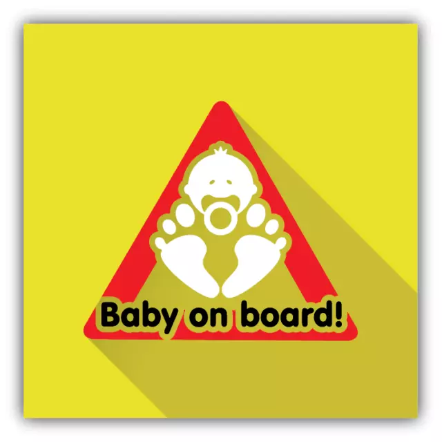 Baby On Board Feet Sign Sticker Phone Decal Water Bottle Stickers Car ...