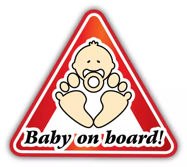 Baby On Board Little Baby Warning Sign Sticker Phone Decal Water Bottle ...
