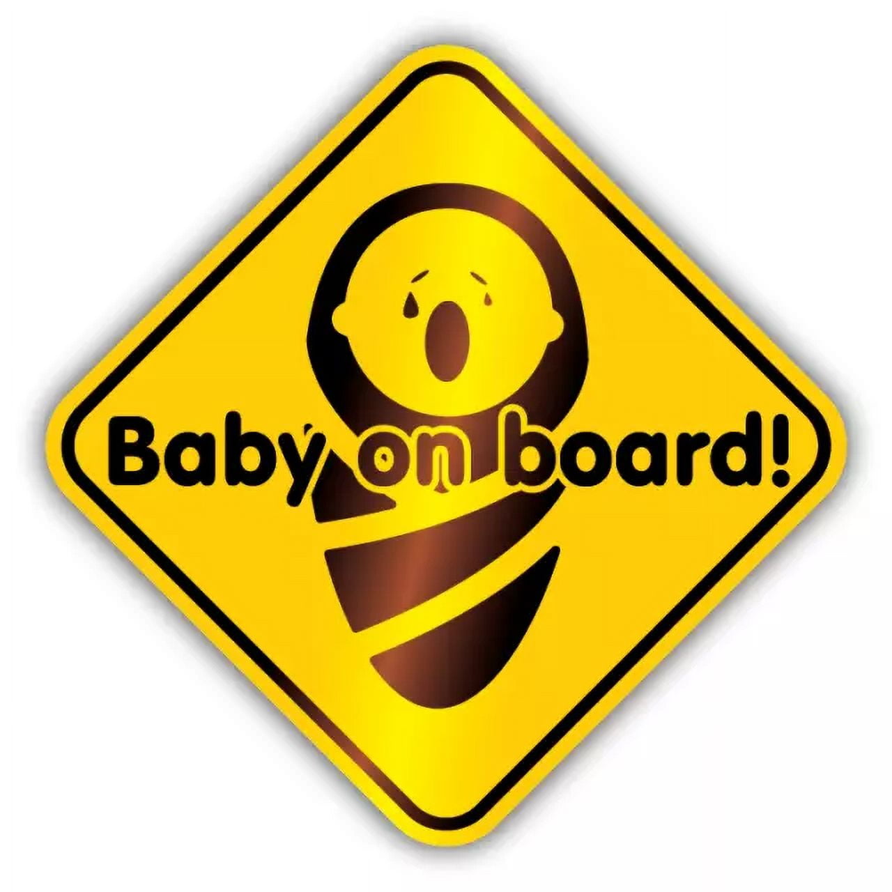 Baby On Board Newborn Warning Sign Sticker Phone Decal Water Bottle ...