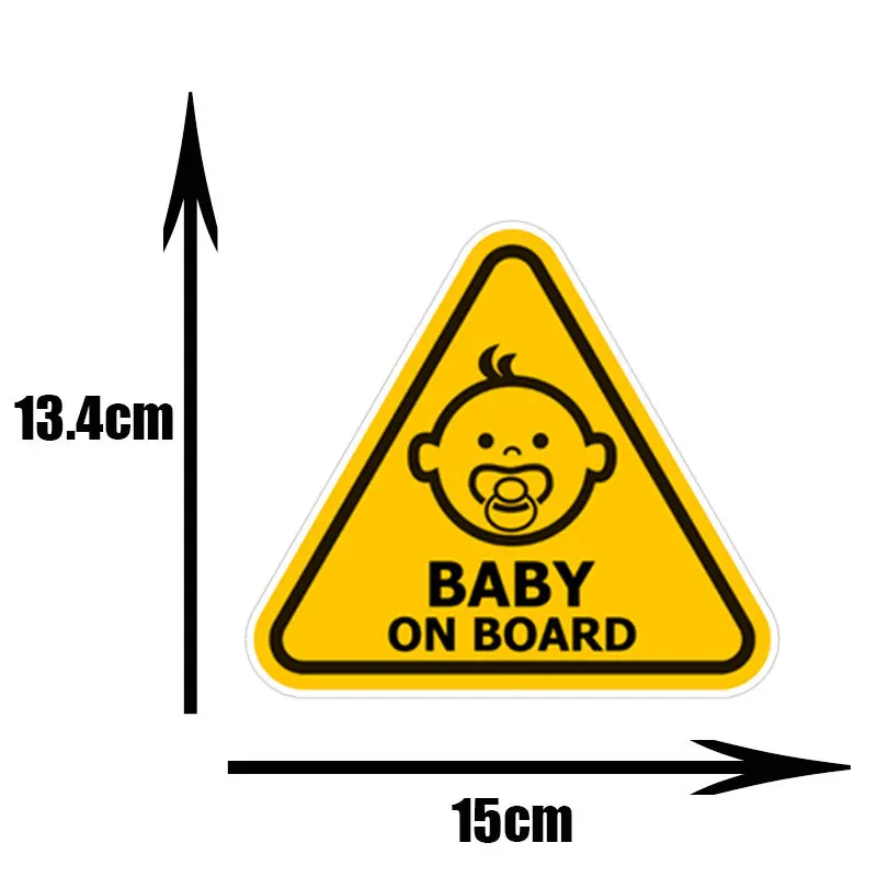 Baby On Board Sticker Kids Safety Reflective Vehicle Car Signs Self ...