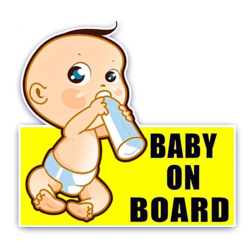 Baby On Board Sticker Kids Safety Reflective Vehicle Car Signs Self ...